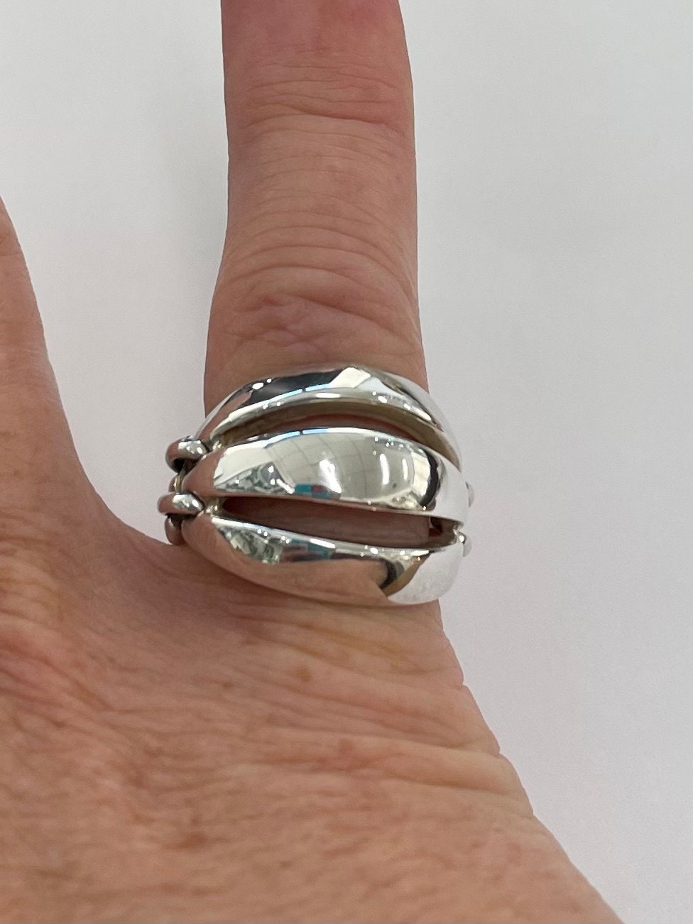 Sterling Silver melon Ring by Georg Jensen, Design No 427 - Etsy