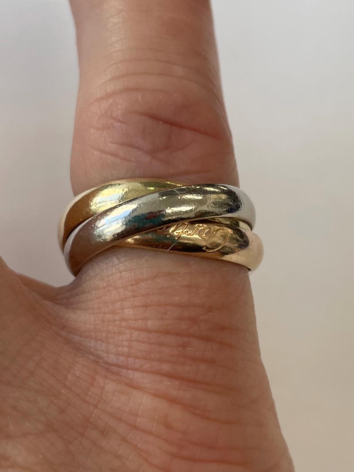 Cartier 18K Tri Color Rolling Ring - Etsy