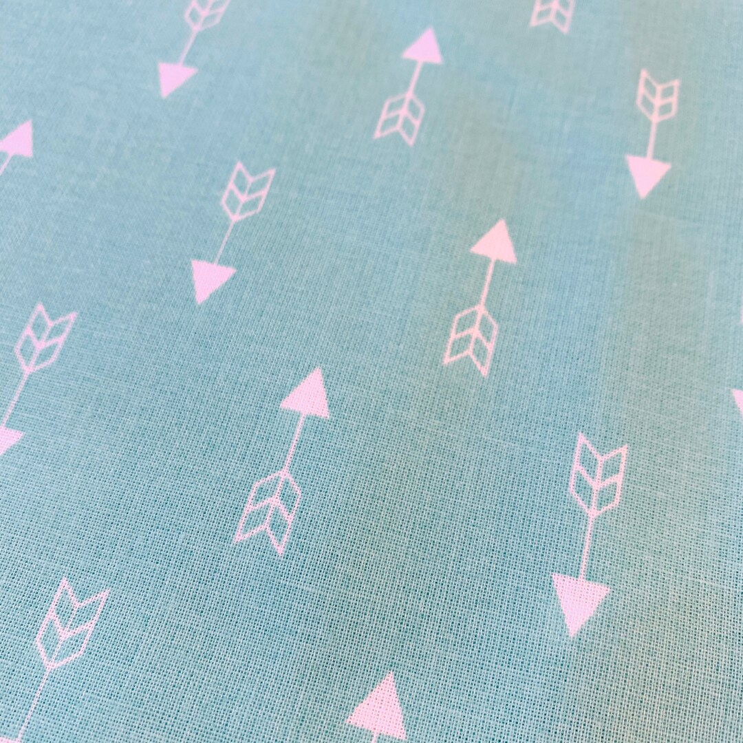 Mint and White Arrow Fabric Mint Arrow Fabric Trendy - Etsy