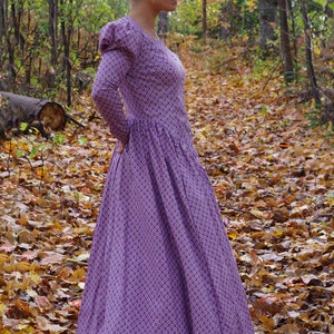 Lisbeth Print Prairie Cottage Core Pioneer Vintage Style Cotton Dress ...