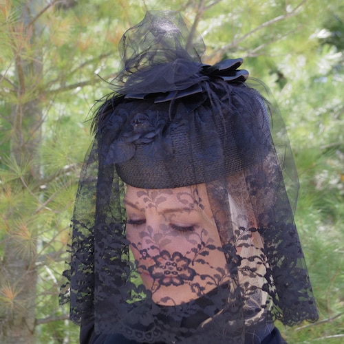 Antique Victorian Crepe Silk Black Mourning Bonnet Hat Child - Etsy UK