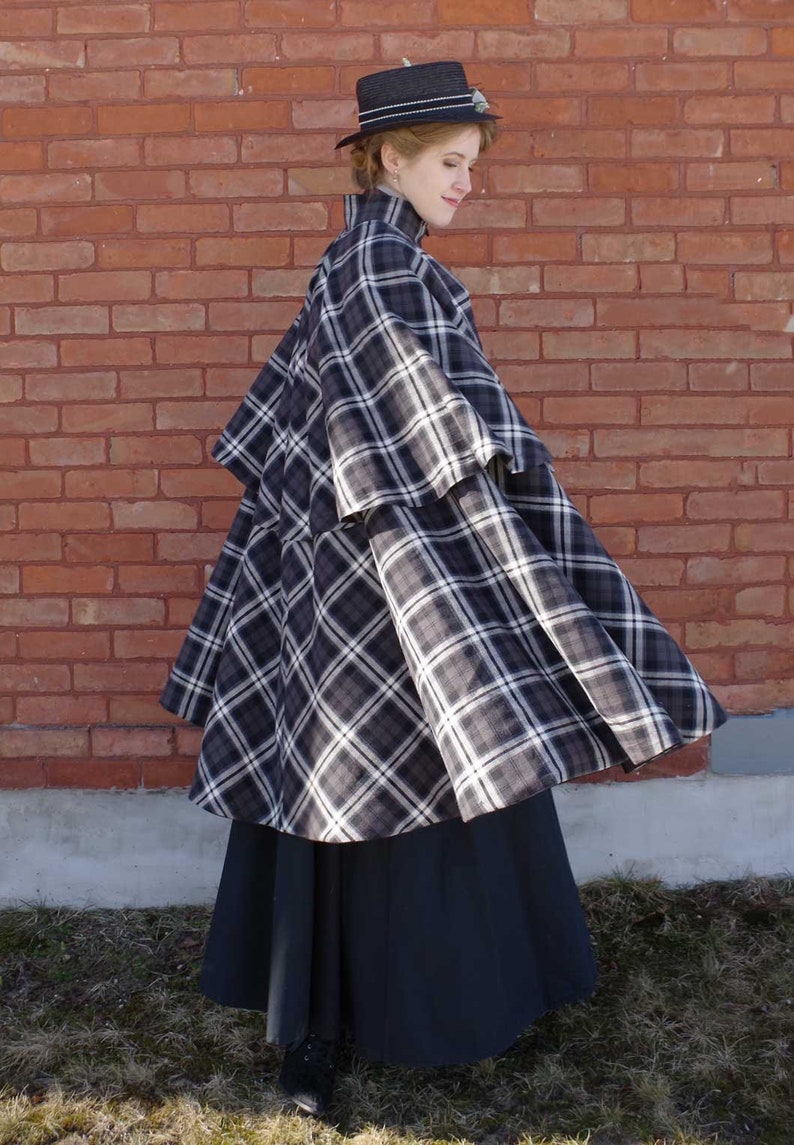 Fiona Plaid Two Tiered Cape - Etsy