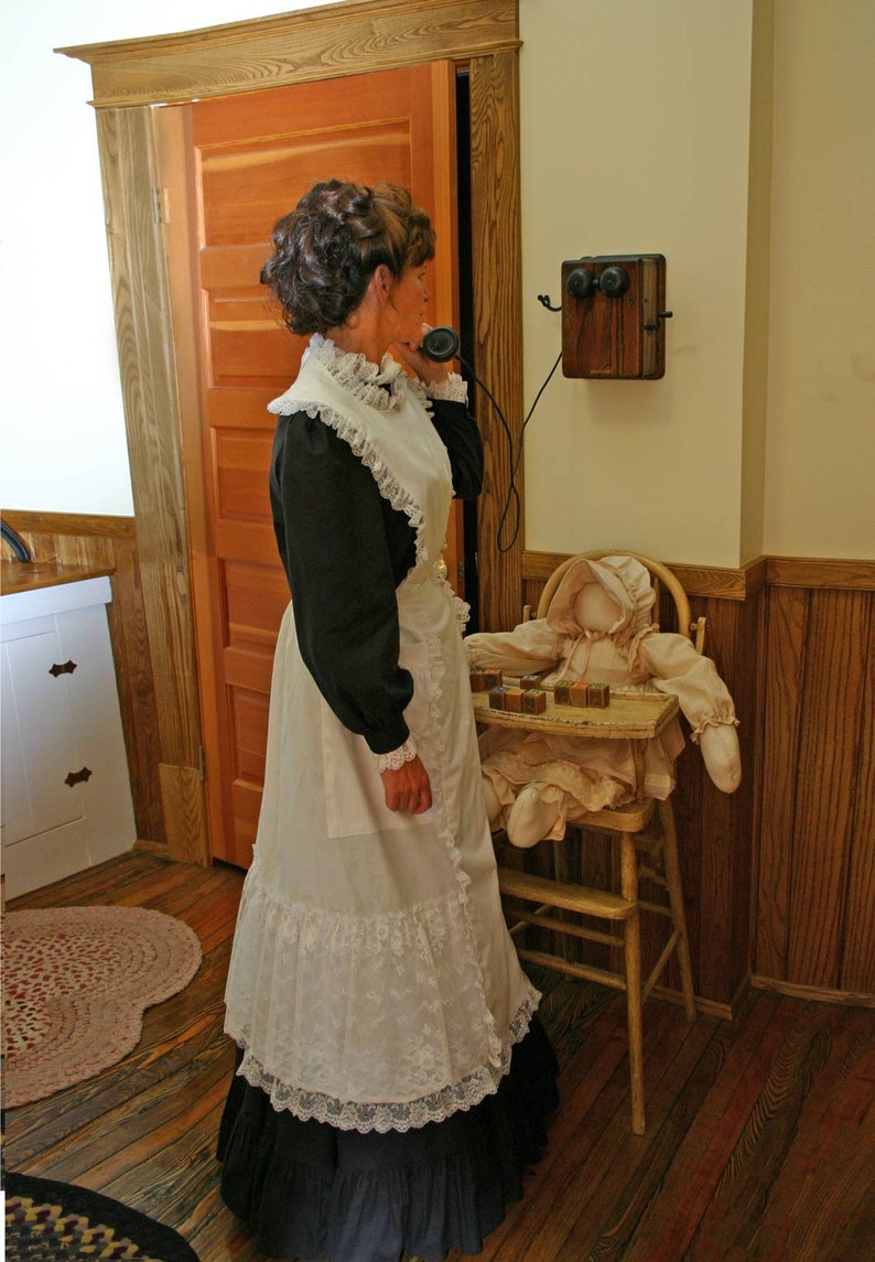 Victorian Edwardian Apron Maid Costume And Patterns