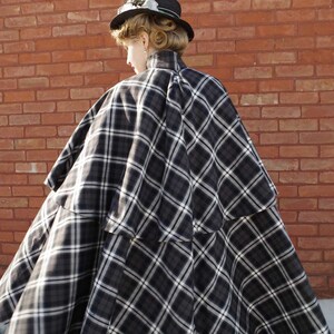 Fiona Plaid Two Tiered Cape - Etsy