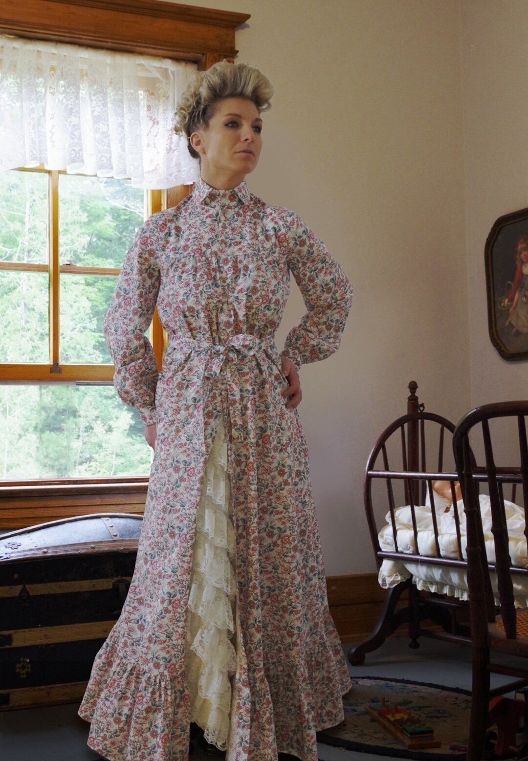 Victorian Styled Wrapper Dress Etsy