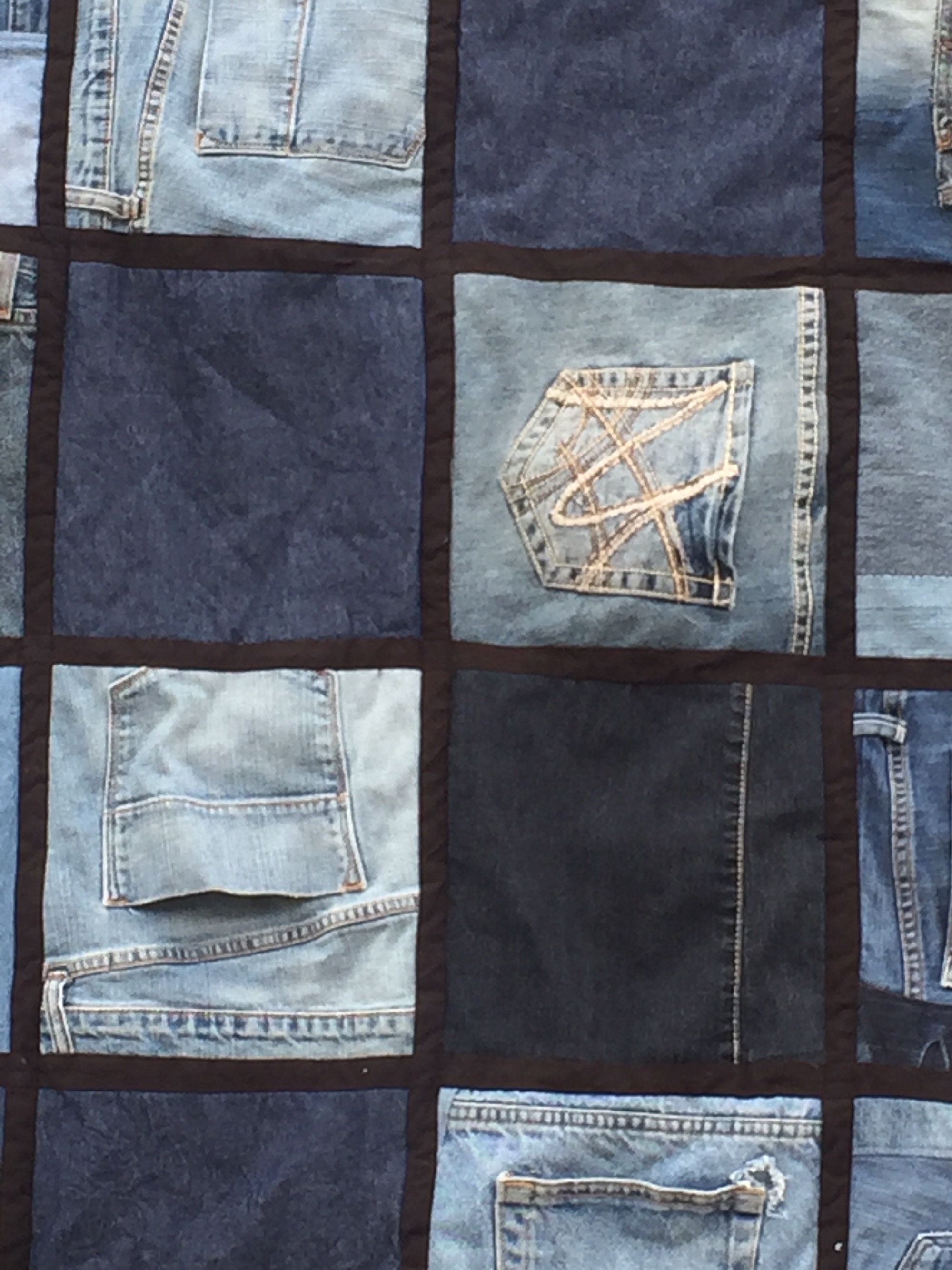 Denim Windowpane - Etsy
