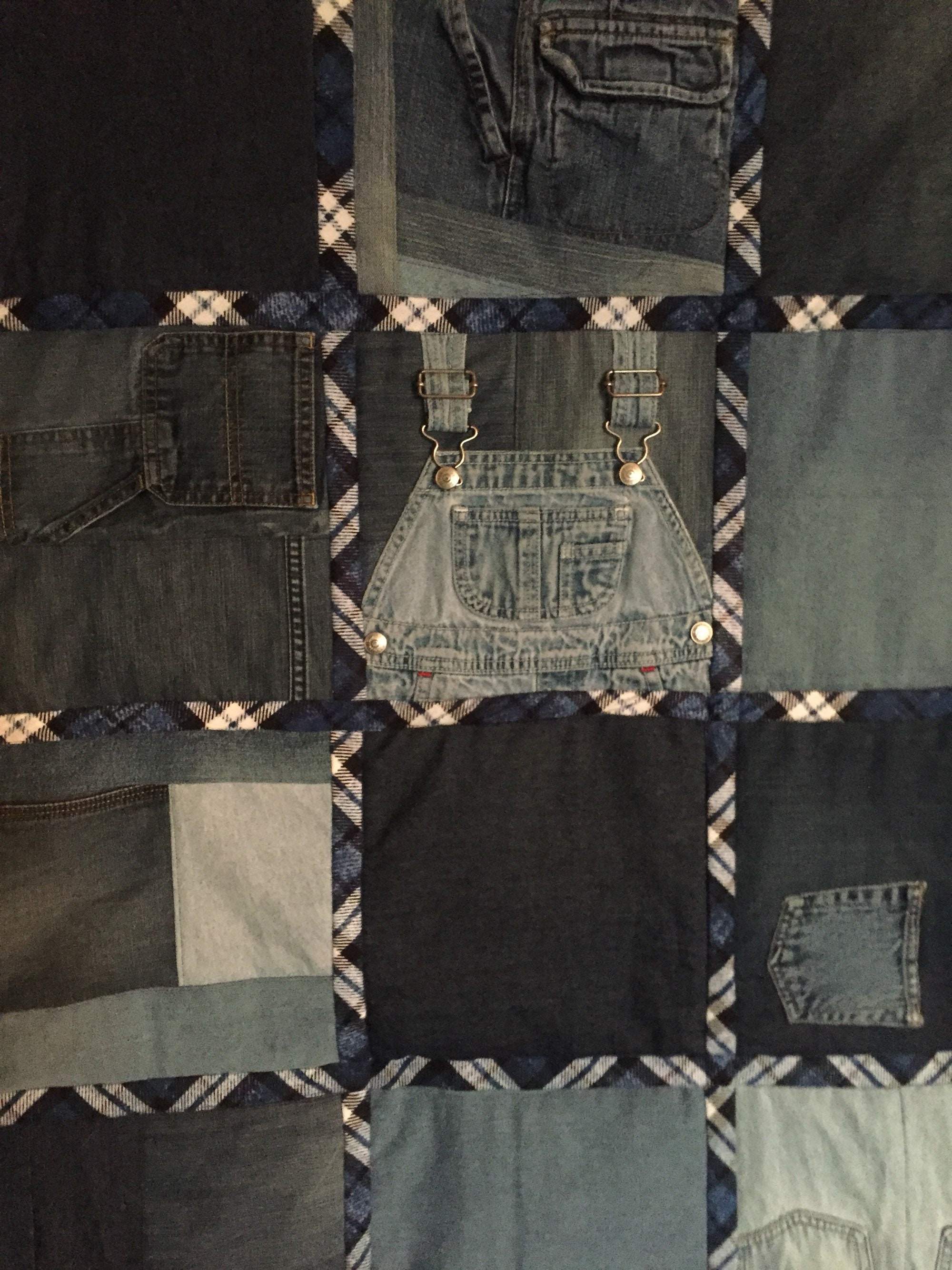 Denim Windowpane - Etsy