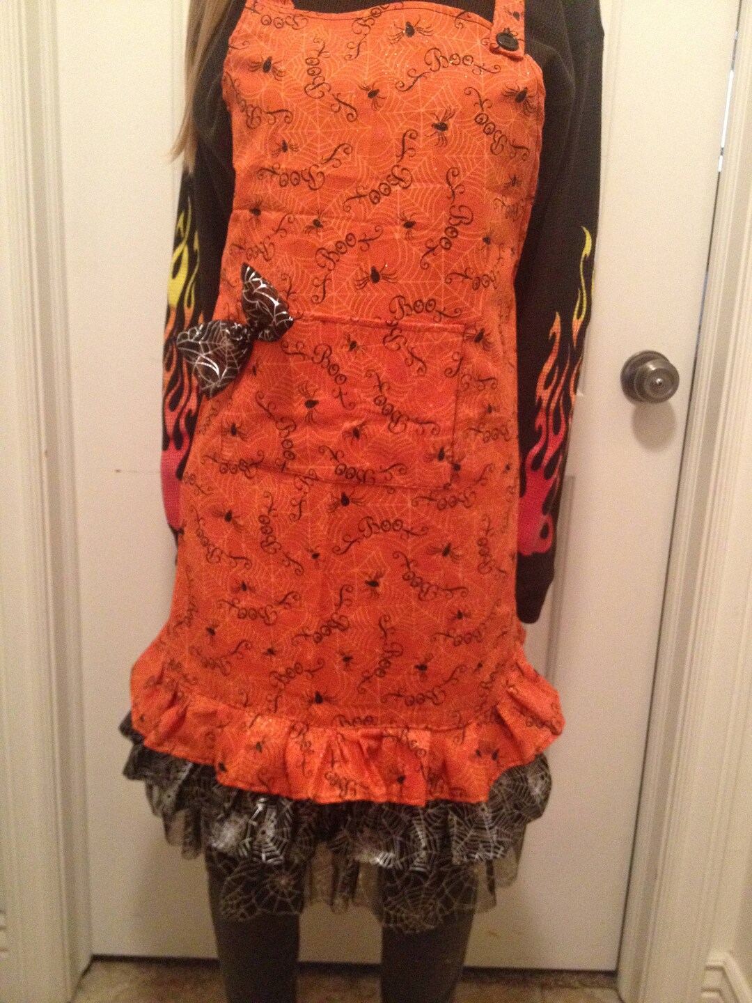 Apron-halloween-boo and Spider Webs 2 - Etsy