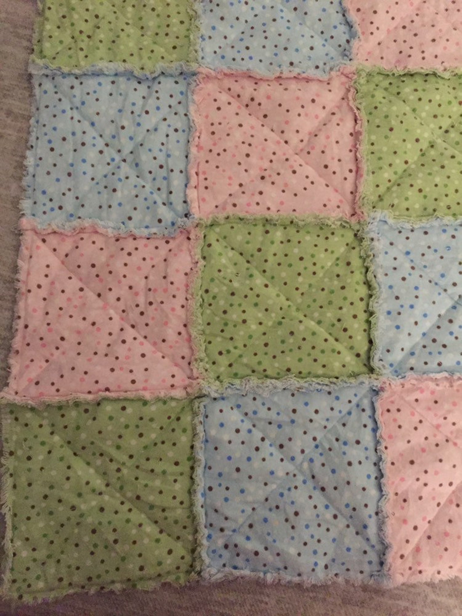 Square Rag Quilt - Etsy