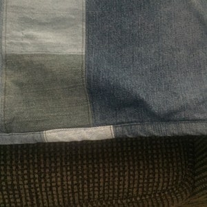 Traditional Mixed Squares Denim Quilt - Etsy