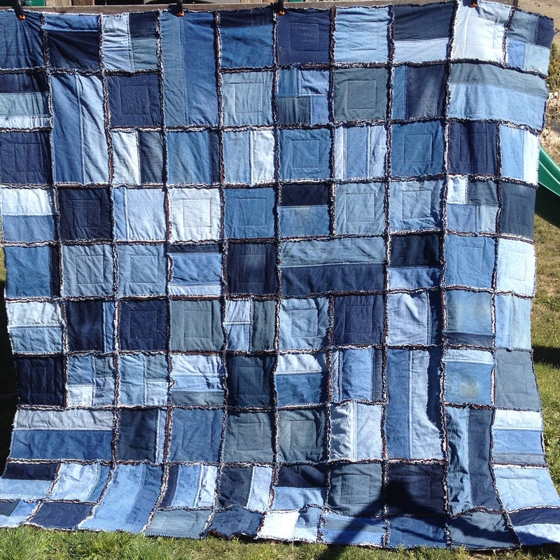 Denim Rag Quilt - Etsy