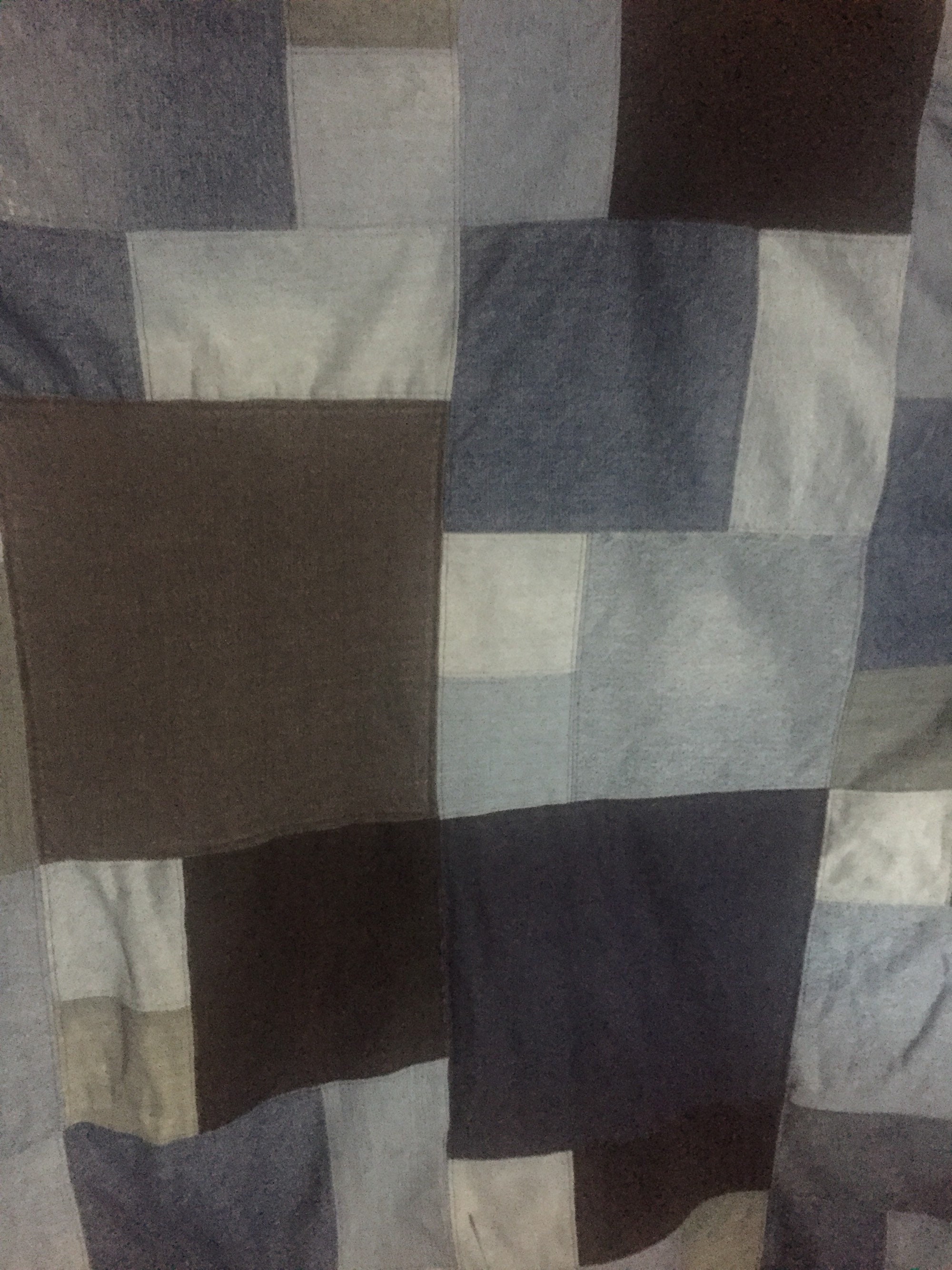 Traditional Mixed Squares Denim Quilt - Etsy