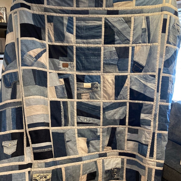 Denim Quilts - Etsy