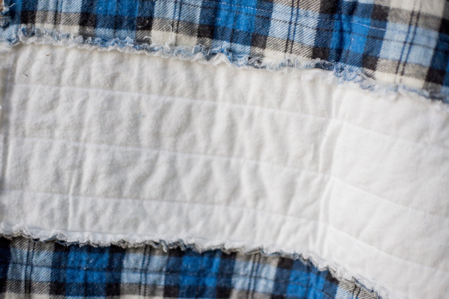 Blue Plaid Flannel Rag Crib/toddler Quilt - Etsy