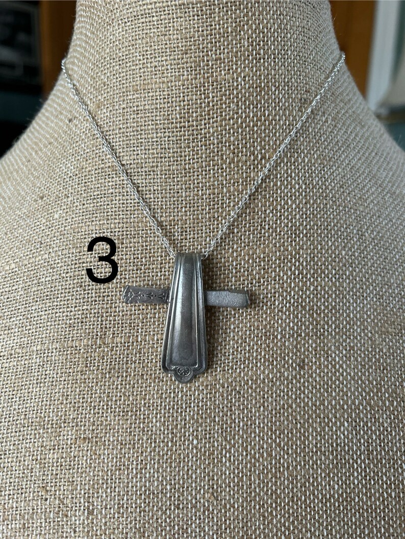 The Vintage Silverware Cross Necklace - Etsy