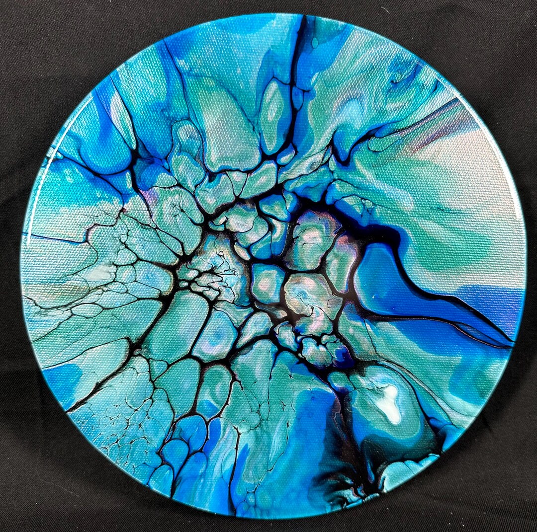 Colorful Impact #1 10x10fluid Art Acrylic Painting Bloom Art Modern ...