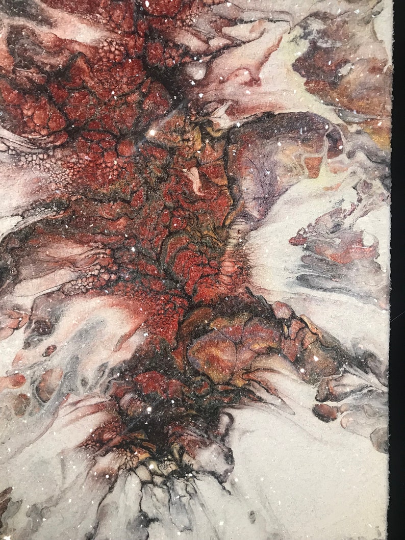 Linear Fun-10x20-linear Fluid Art Bloom W/diamond Dust-fluid - Etsy