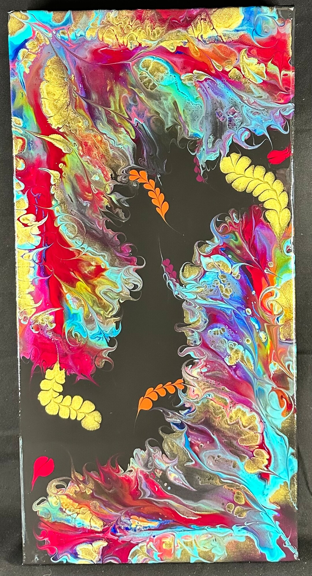 Whimsical Cascade-12x20-linear Fluid Art Bloom -fluid Art- Fluid Art ...