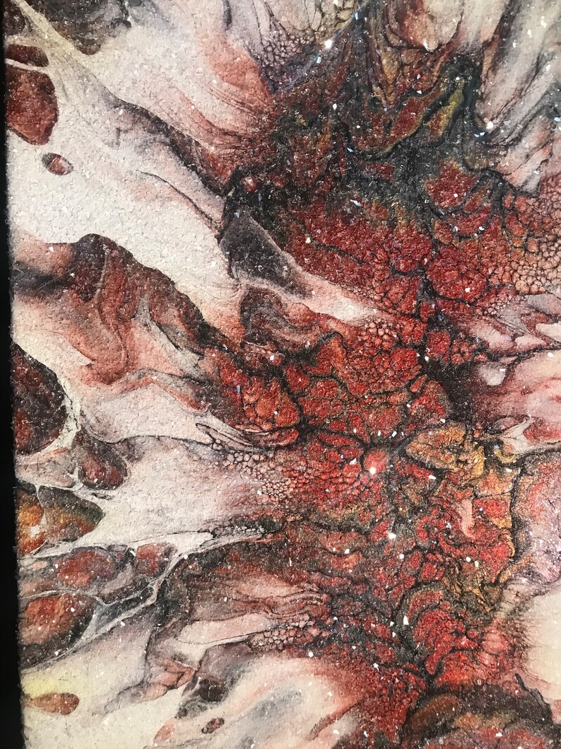 Linear Fun-10x20-linear Fluid Art Bloom W/diamond Dust-fluid - Etsy