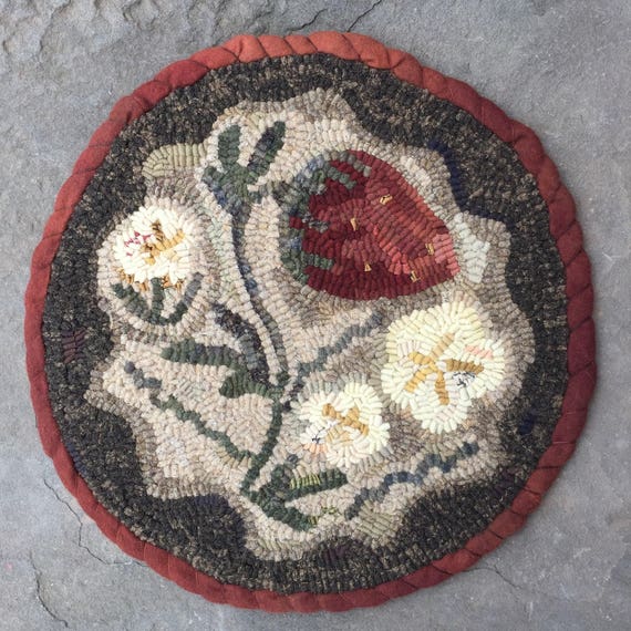 Rug Hooking Pattern Primitive Hooked Rug Pattern Hand Hooked | Etsy