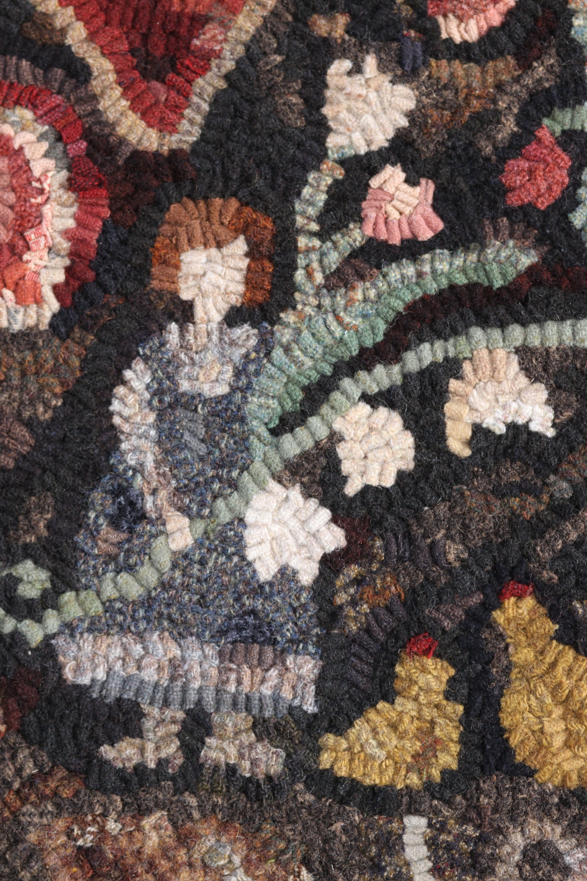 Rug Hooking Pattern, Cottage Garden, Primitive Hooked Rug Pattern ...