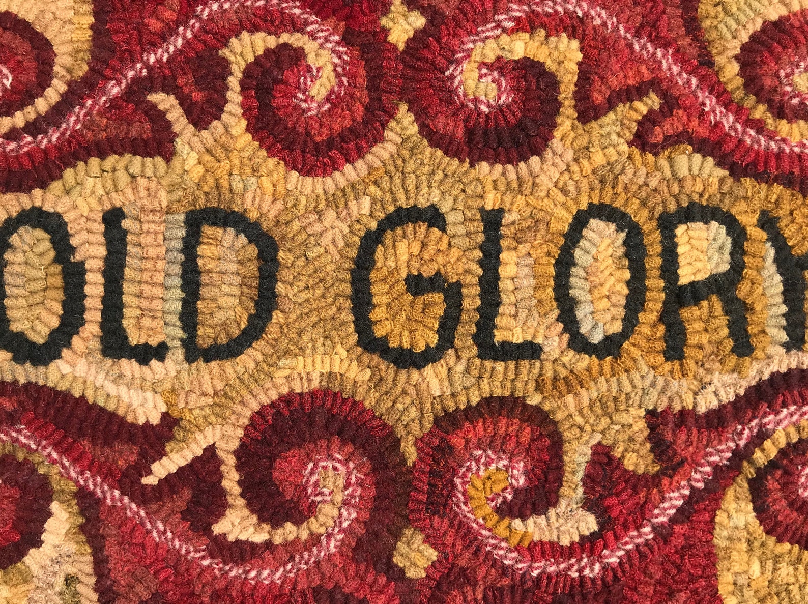 Rug Hooking Pattern Old Glory Primitive Hooked Rug Pattern - Etsy