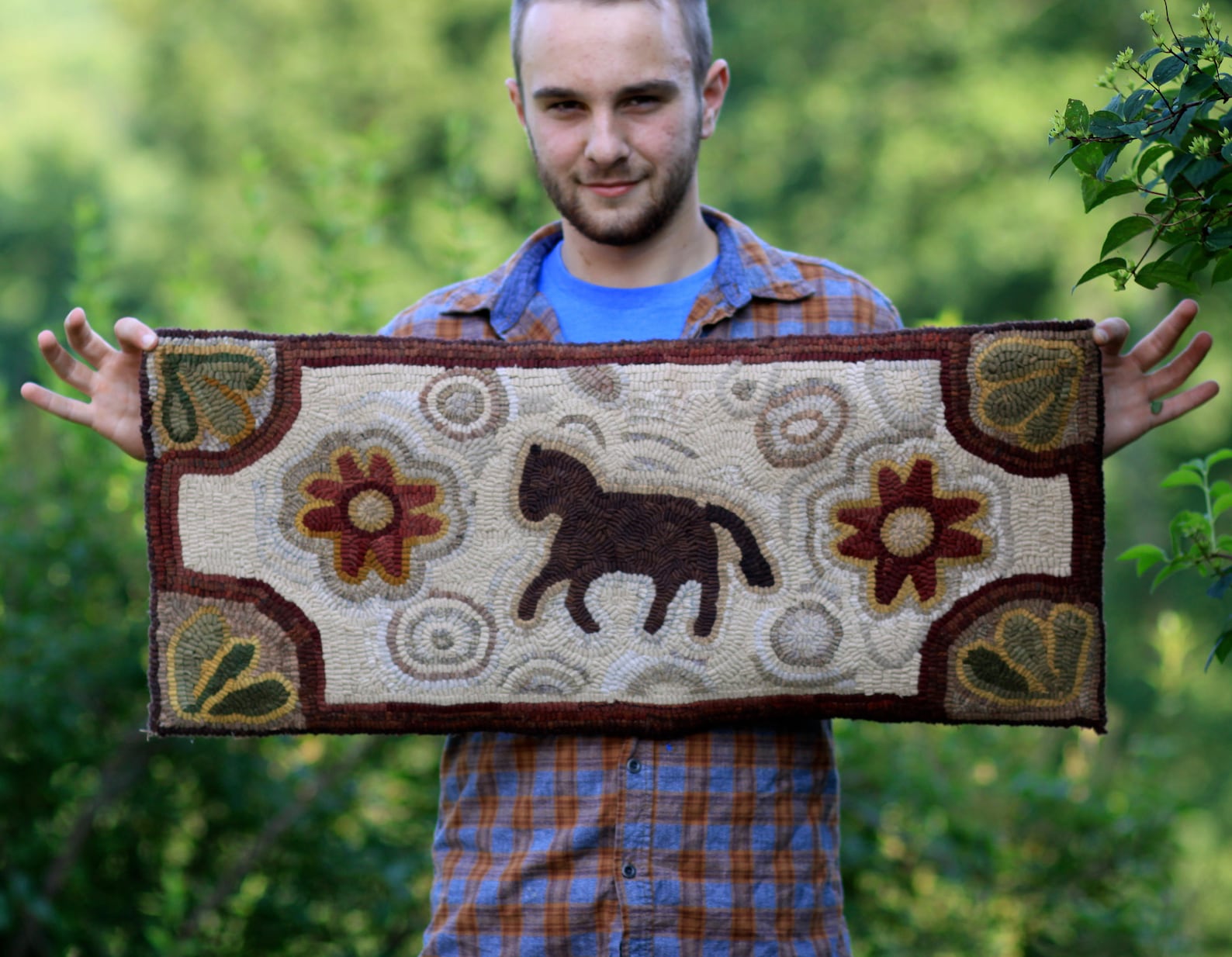 Rug Hooking Pattern Primitive Hooked Rug Pattern Hand Hooked - Etsy