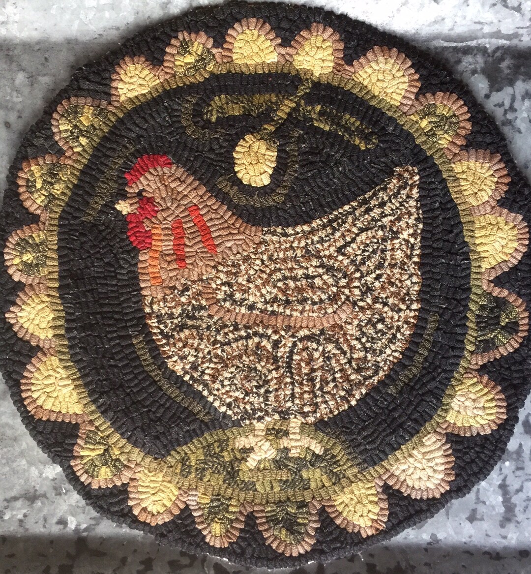 Rug Hooking Pattern, Primitive Hooked Rug Pattern, Original Design by ...