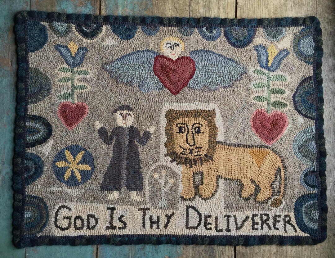 Rug Hooking Pattern, Primitive Hooked Rug Pattern, Original Design by ...