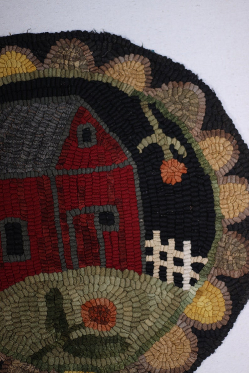 Rug Hooking Pattern Primitive Hooked Rug Pattern Original | Etsy