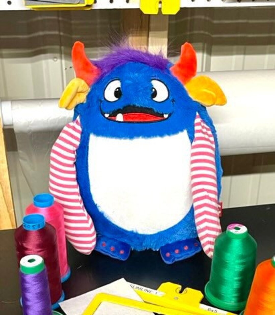 Personalized Blue Monster Cubbie, Stuffed - Etsy