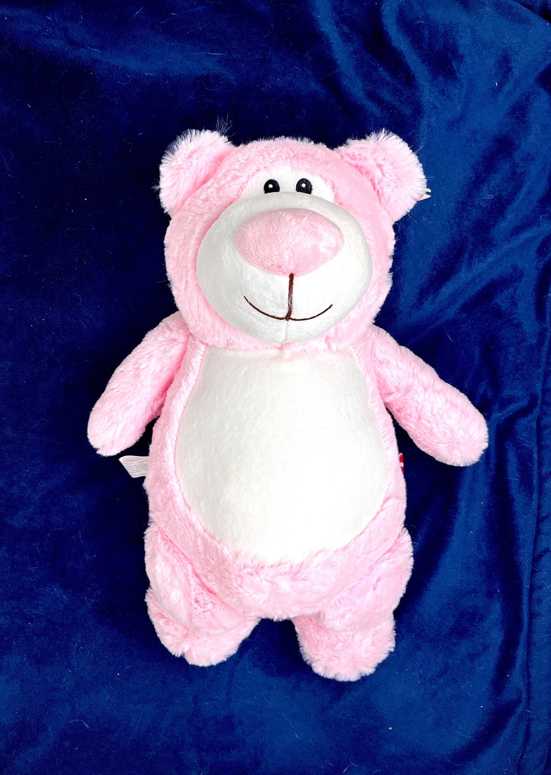 Personalized Pink Bear Cubbie, Stuffed - Etsy