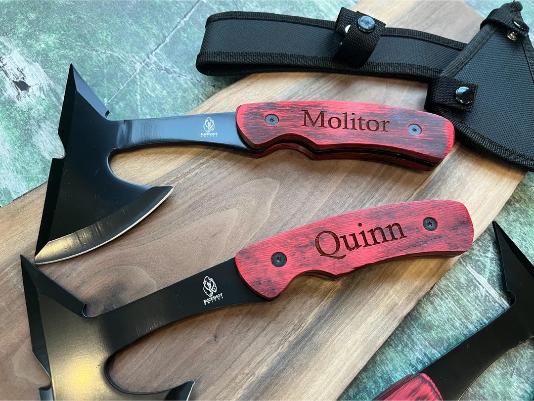 Engraved Hatchet Set, Groomsmen Gift, Personalized Axe, 9" With Sheath ...