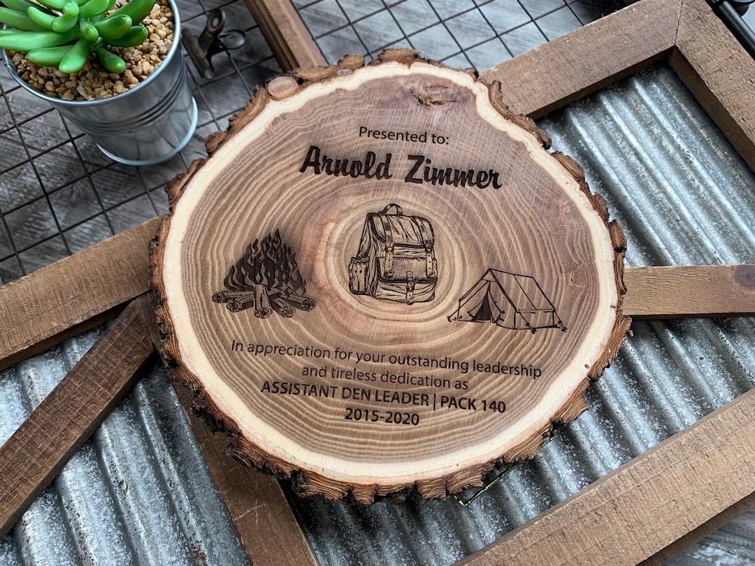 Appreciation Plaques, Camp Plaques, Den Leader Plaque, Council Event ...