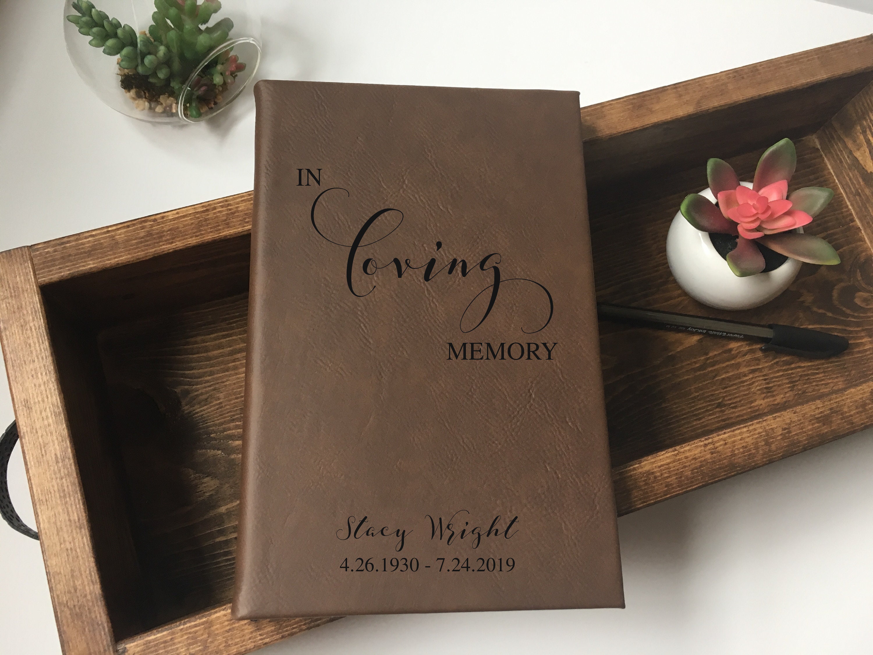 Memorial Guestbook | in Loving Memory Guest Book | Funeral Guest Book ...
