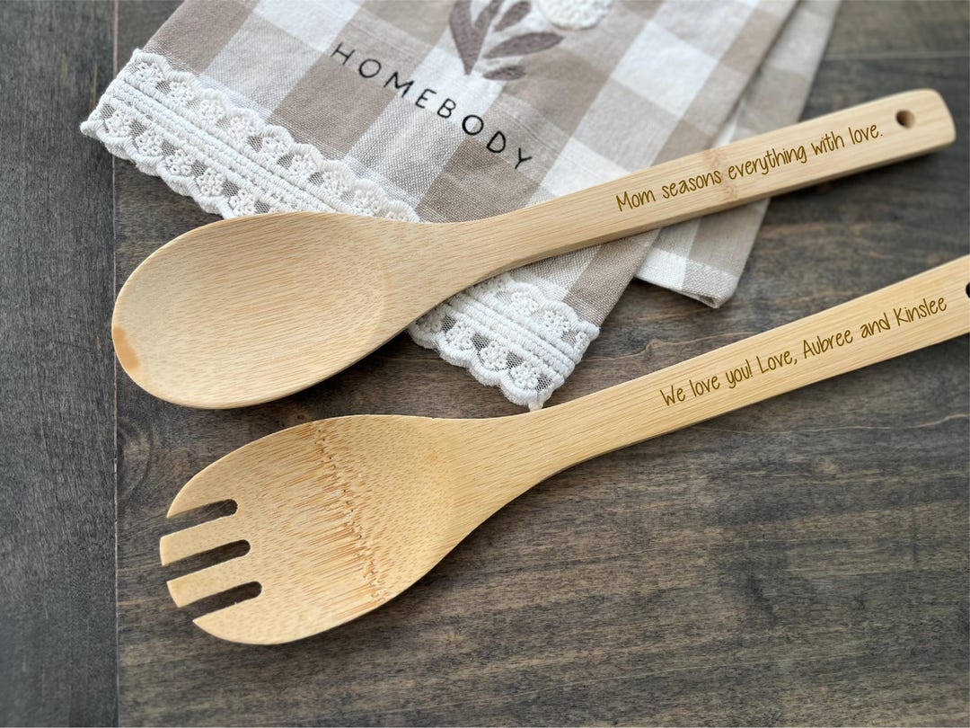 Personalized Kitchen Utensils Engraved, Cooking Utensils Set of 2 ...