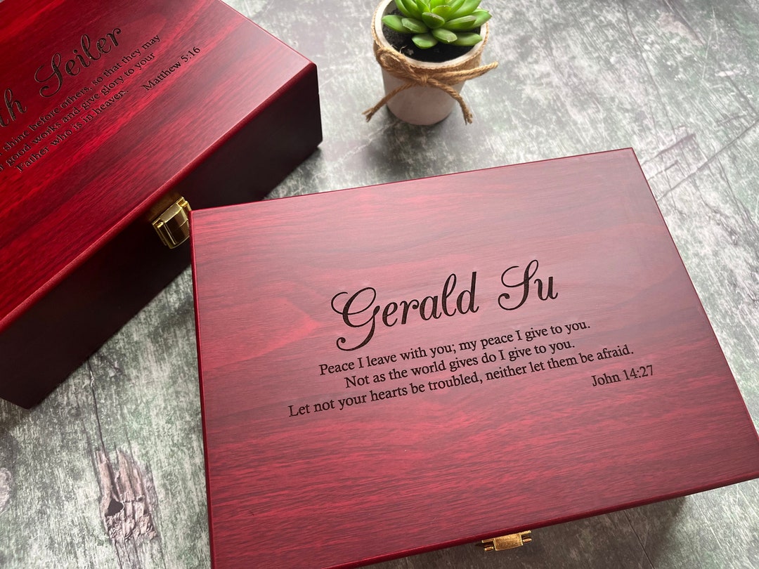 Custom Graduation Gift Box for Her or Him | Rose Wood Gift Box for ...
