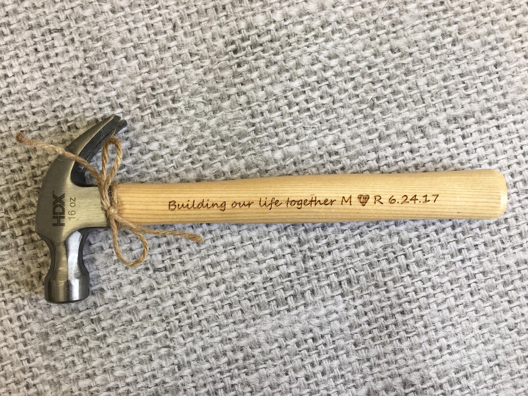 Engraved Hammer | Personalized Gift for Groom, Husband, Dad - Etsy