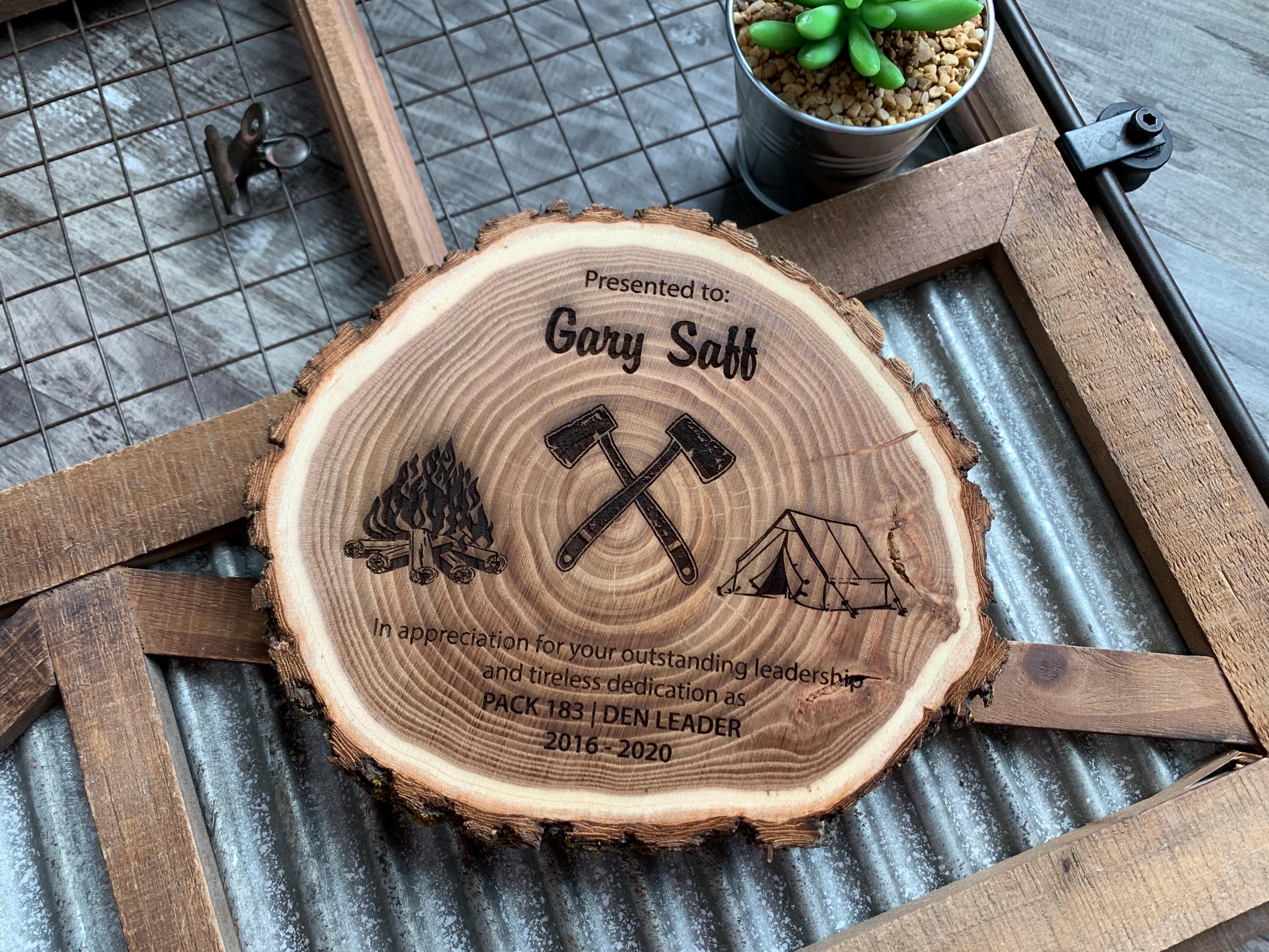 Appreciation Plaques, Camp Plaques, Den Leader Plaque, Council Event ...