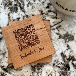 Restaurant Menu Display QR Code Coaster(s) | Display Your QR Code on ...