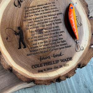 Gone Fishing Memorial, Fishing in Heaven Poem Gift, Gone Fishing Plaque ...