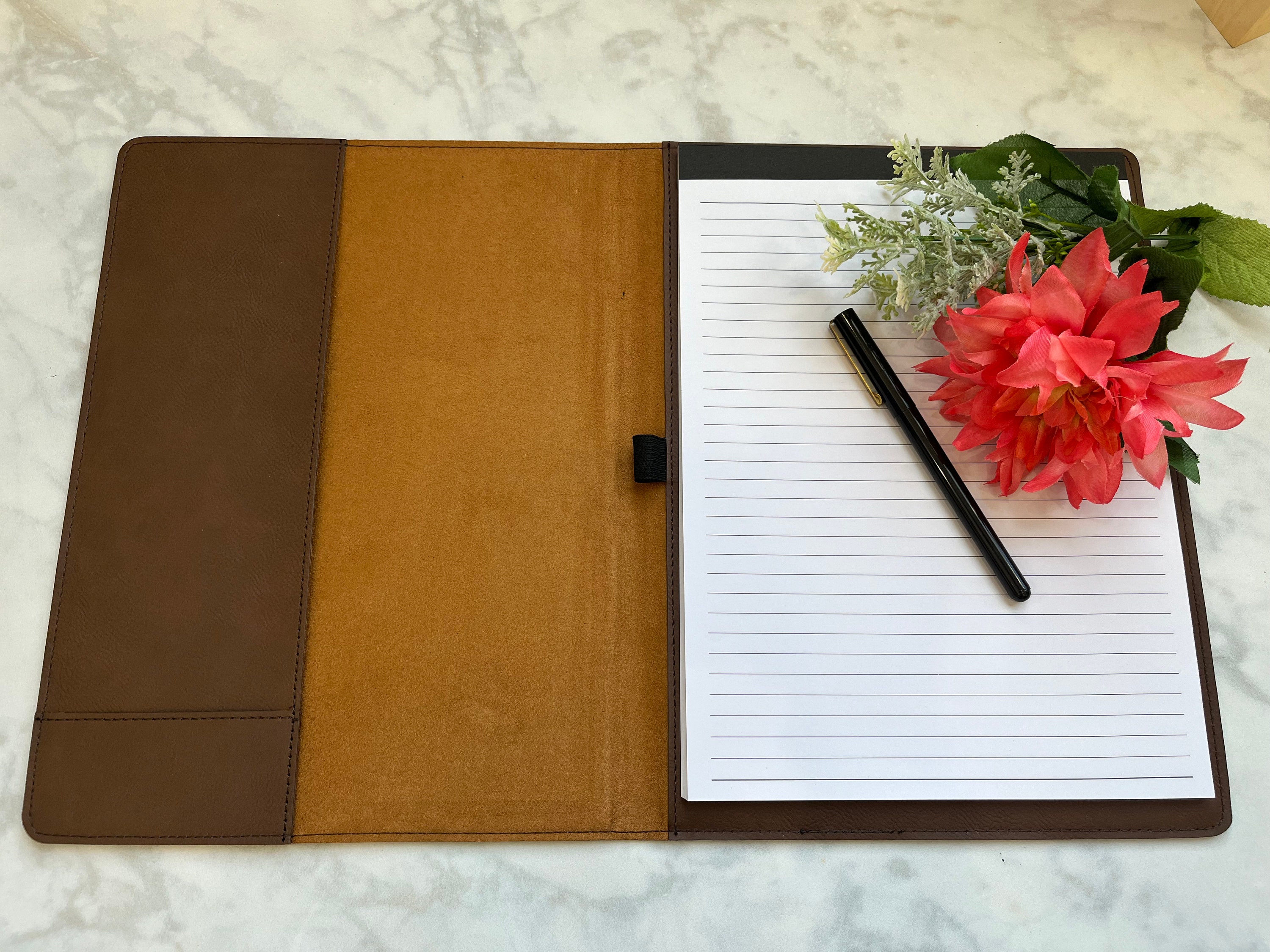 Personalized Portfolio for Women Faux Leather Padfolio - Etsy