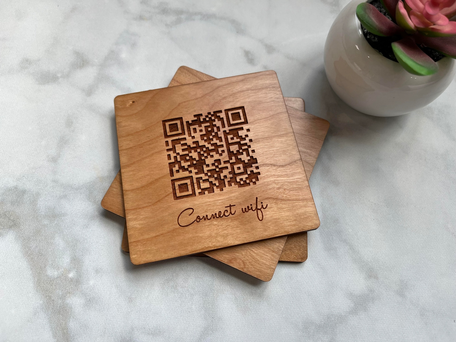 QR Code Coasters | Display Your QR Code on Coasters, Sold Individually ...