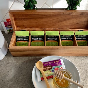 Tea Time, Monogram Tea Box Wood | Tea Box Engraved | Mother's Day Gift ...