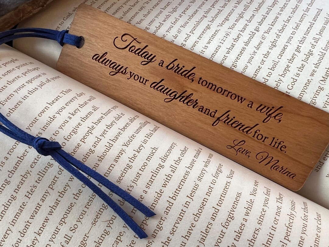 Personalized Laser Engraved Wood Bookmark: Mother Gift - Etsy