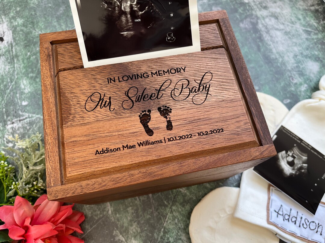 Infant Loss Memorial Box (with Your Baby's Footprints) | Infant Loss ...