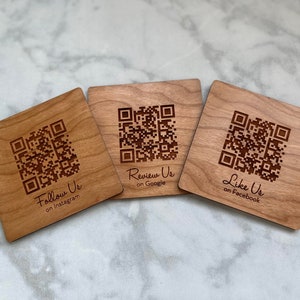 QR Code Coasters | Display Your QR Code on Coasters, Sold Individually ...