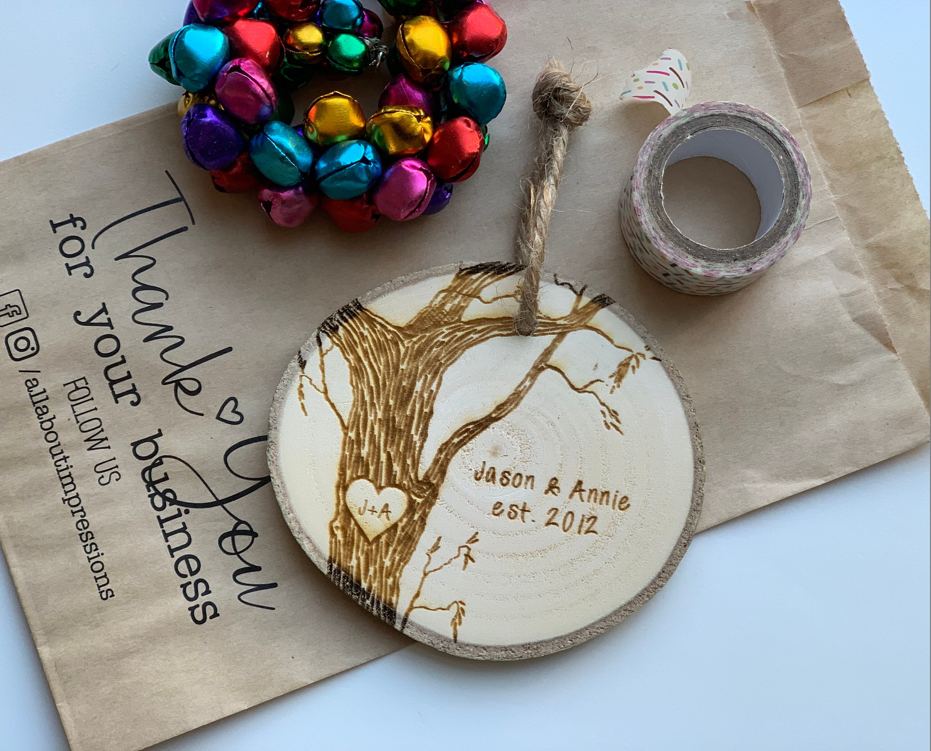 Oak Tree Ornament Personalized Ornaments Christmas - Etsy