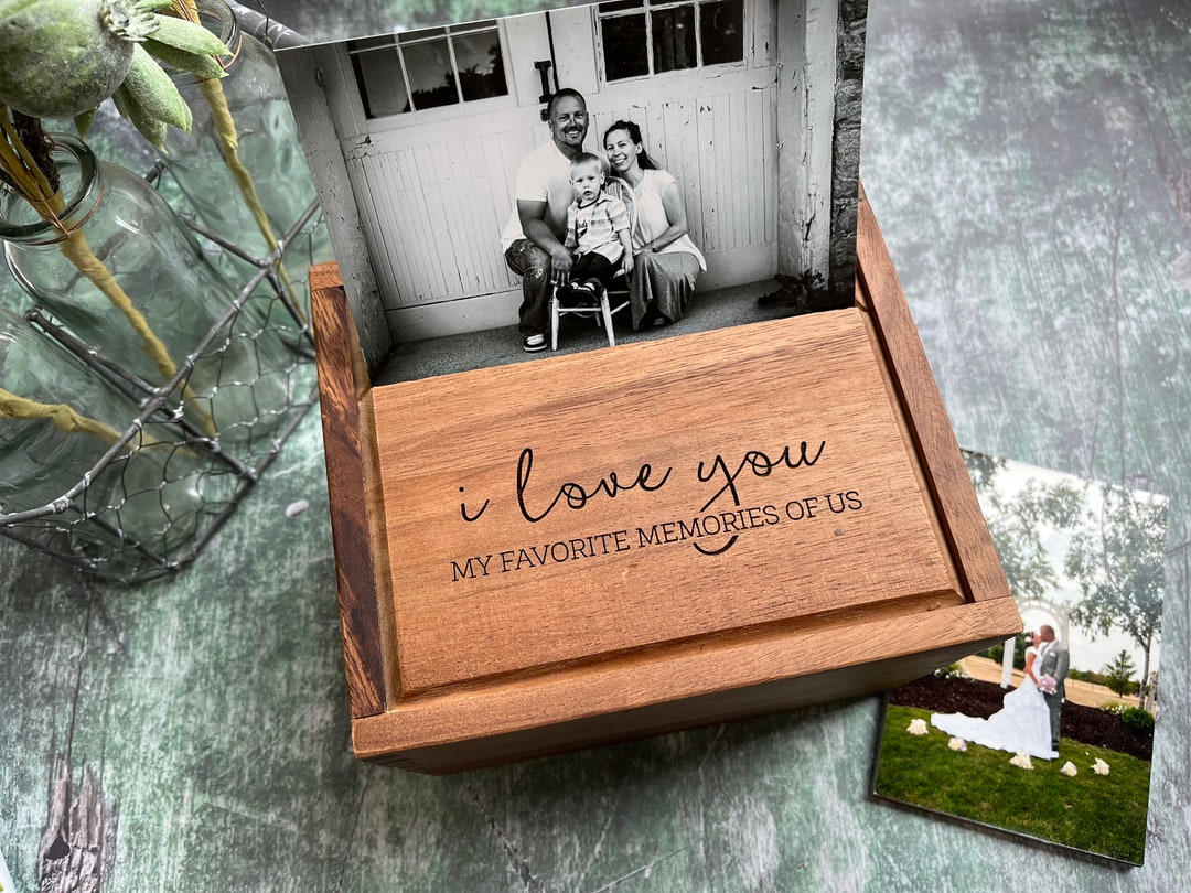 Photo Memory Box for 4x6 Photos, Groom to Bride Gift, Gifts for Bride ...