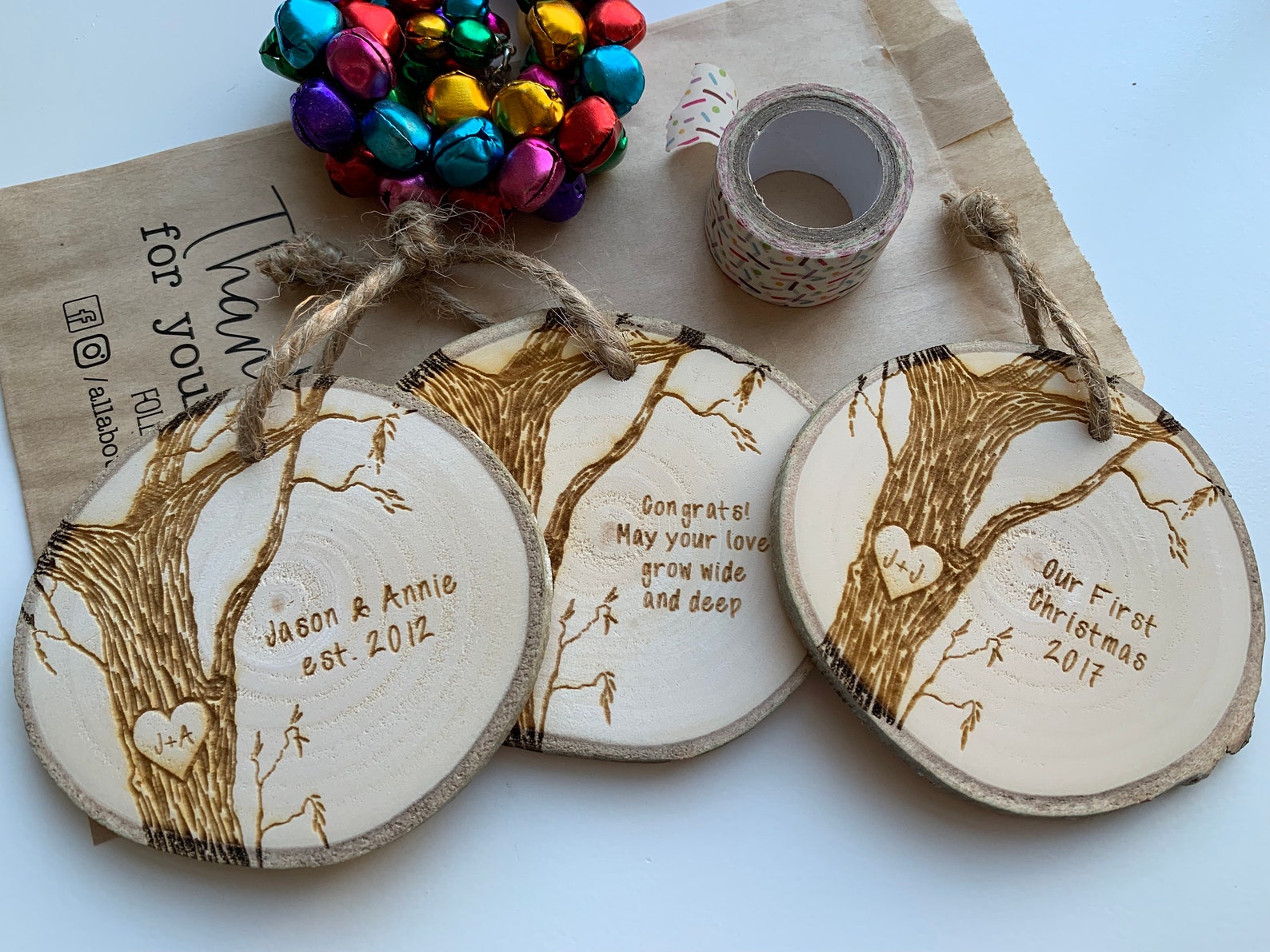 Oak Tree Ornament Personalized Ornaments Christmas - Etsy